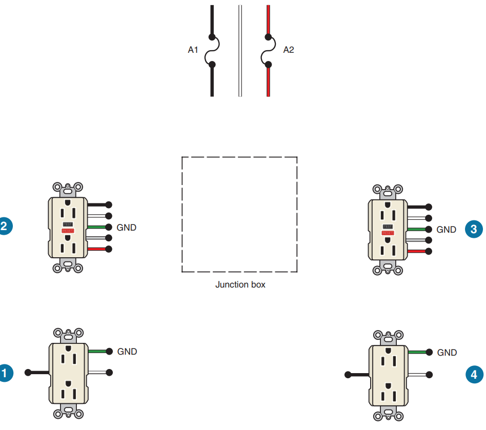 Solved Complete the wiring diagram, connecting feed-through | Chegg.com