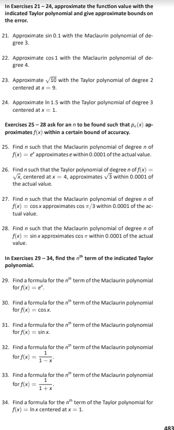 Solved In Exercises 21-24, approximate the function value | Chegg.com