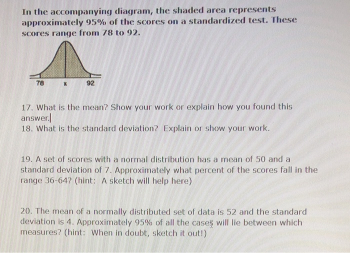 Solved In the accompanying diagram, the shaded area | Chegg.com