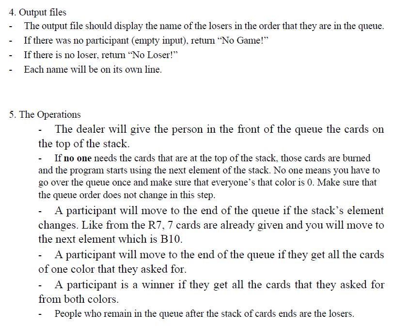 Solved In this assignment, you will work with a queue and | Chegg.com