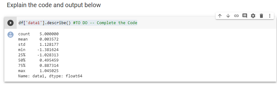 Solved Question#3: Explain the code and output | Chegg.com