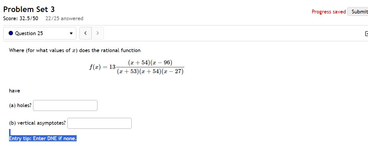 Solved Where (for what values of x ) does the rational | Chegg.com