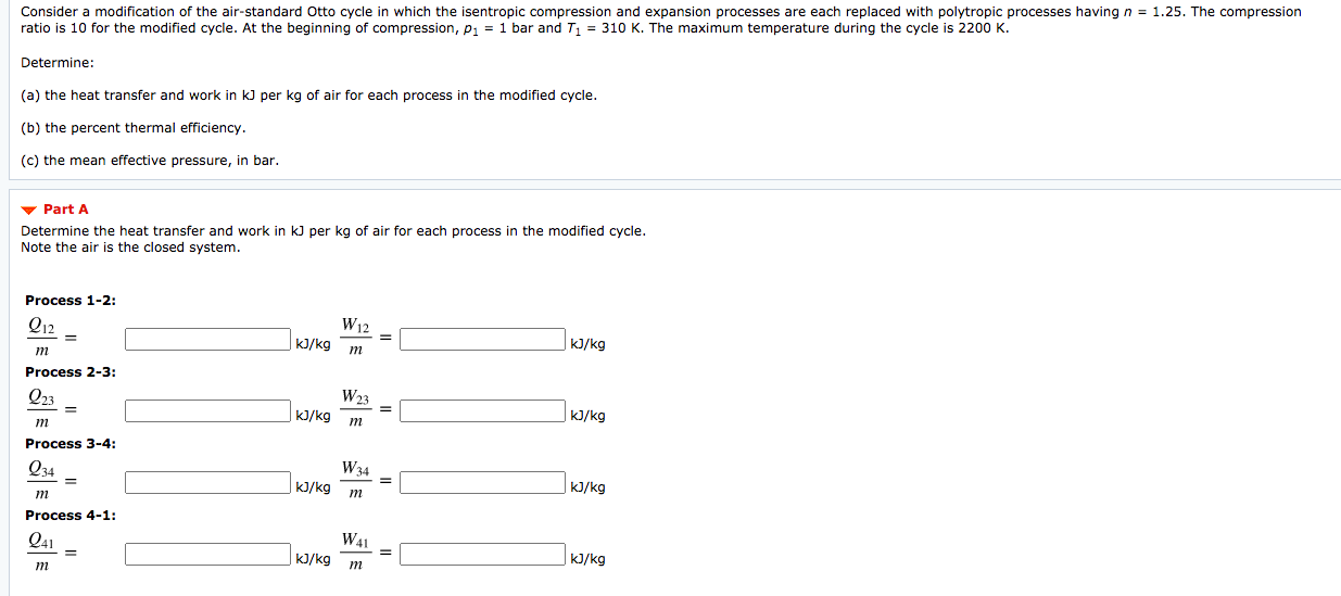 Solved Consider a modification of the air-standard Otto | Chegg.com