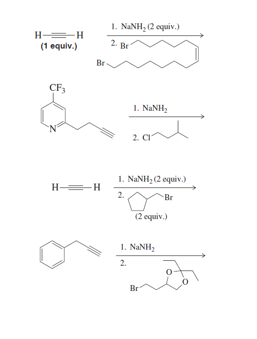 Solved H=H 1. NaNH2 ( 2 equiv.) (1 equiv.) 1. NaNH2 H==H ( | Chegg.com