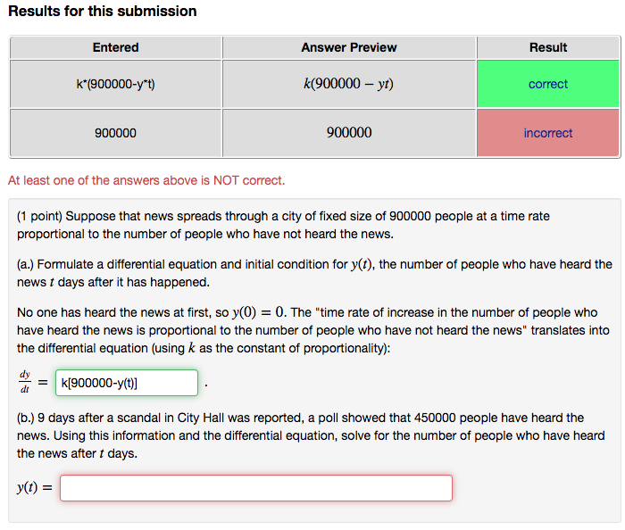 Solved Results for this submission Result Entered Answer | Chegg.com