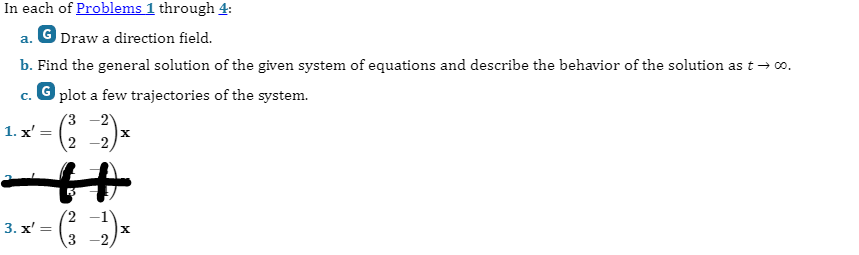 Solved In each of Problems 1 through 4 : a. Draw a direction | Chegg.com