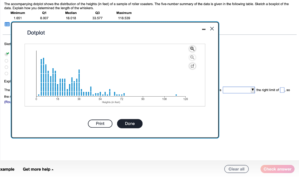 Solved The accompanying dotplot shows the distribution of | Chegg.com