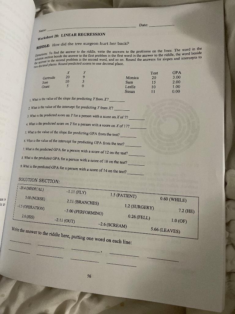 Solved RDDLE: How did the tree surgeon hurt her back? | Chegg.com