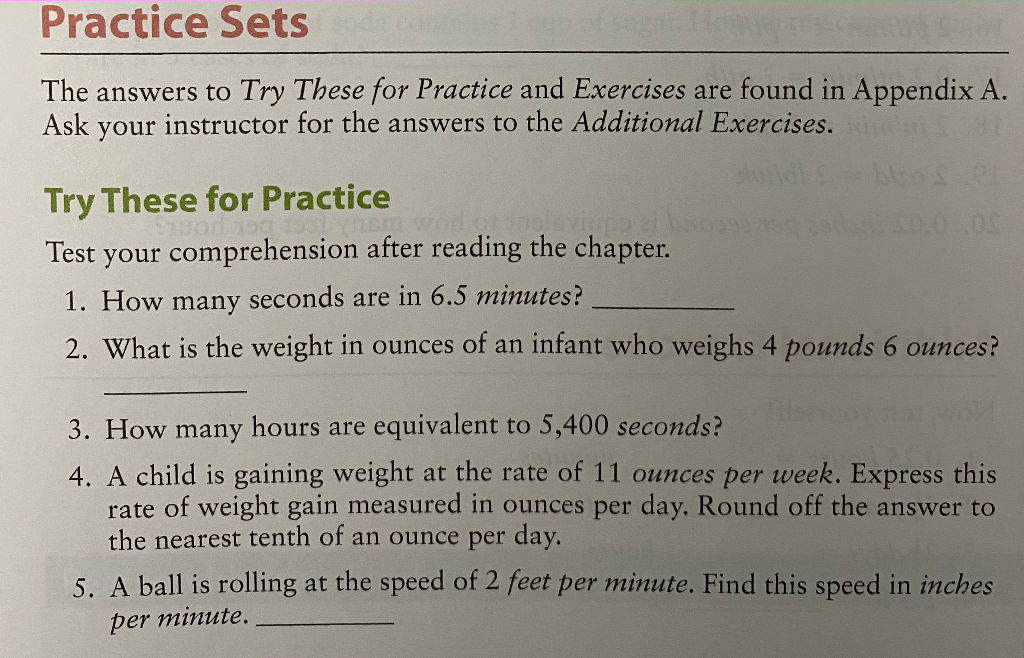 Solved Practice Sets The answers to Try These for Practice | Chegg.com