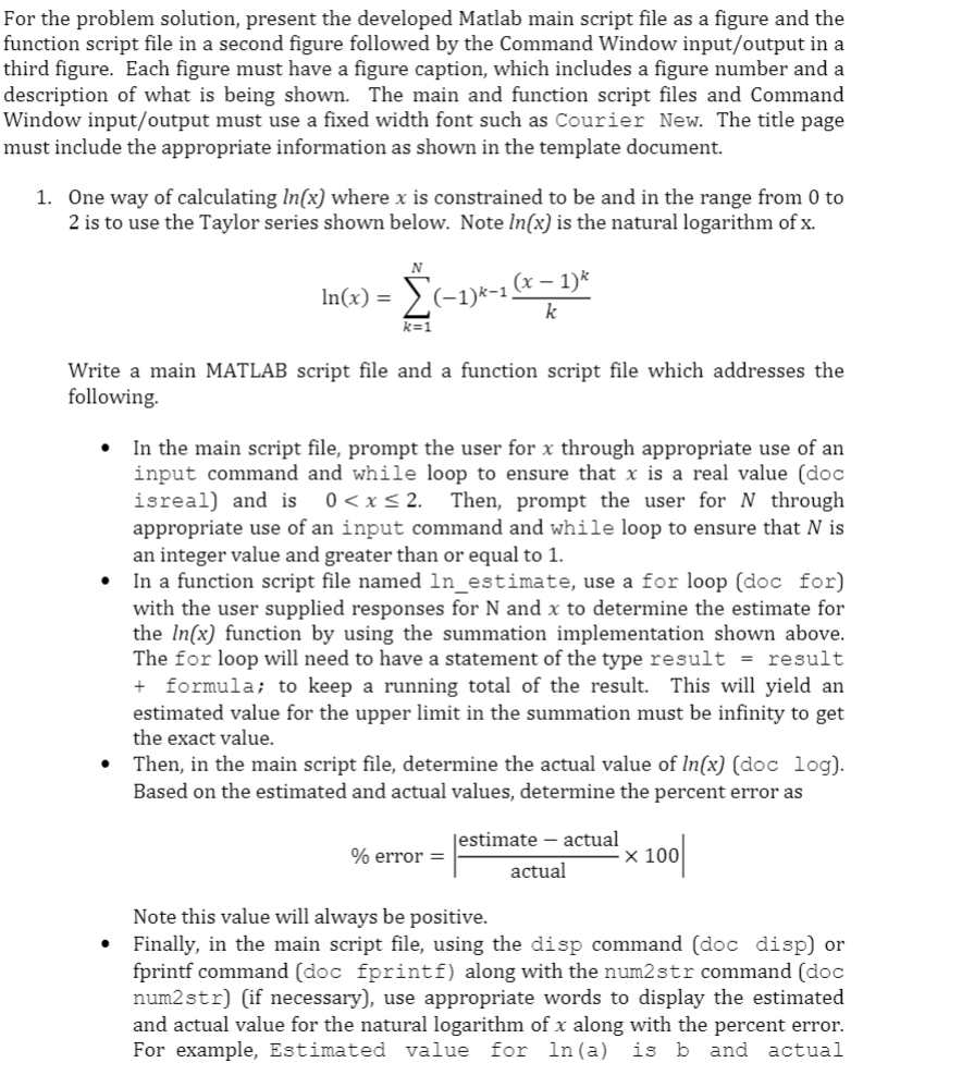 Solved For The Problem Solution Present The Developed
