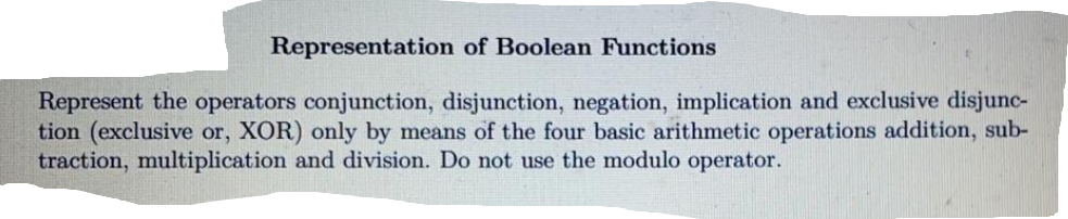 Solved Representation of Boolean Functions Represent the | Chegg.com