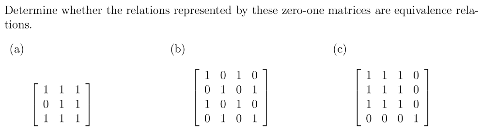Solved Determine whether the relations represented by these | Chegg.com