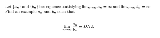 Solved Let {an} and {bn} be sequences satisfying limn+ Un = | Chegg.com