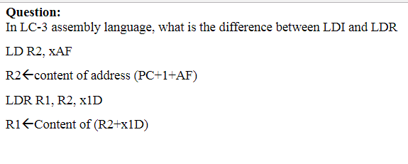 Solved Question: In LC-3 assembly language, what is the | Chegg.com