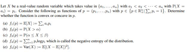 Let X be a real-value random variable which takes | Chegg.com