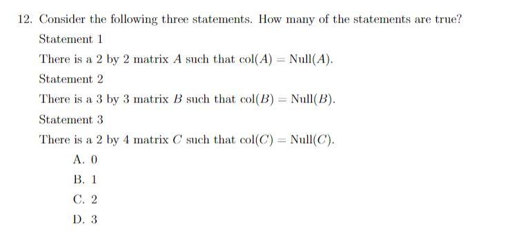 Solved 12. Consider the following three statements. How many | Chegg.com