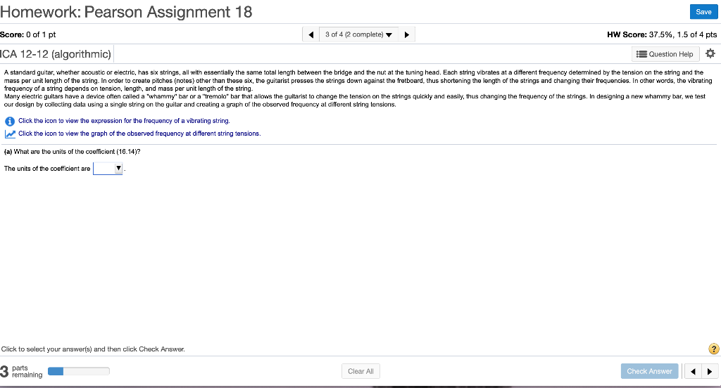 Solved Save Homework: Pearson Assignment 18 Score: 0 of 1 pt | Chegg.com