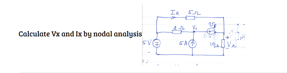 Solved Calculate Vx and Ix by nodal analysis | Chegg.com