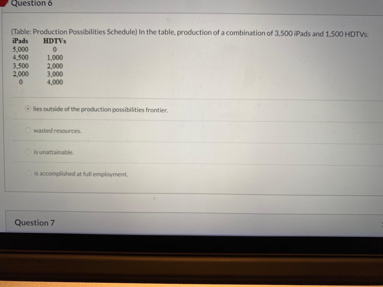 Solved Question 6 (Table: Production Possibilities Schedule) | Chegg.com Solved Question 6 (Table: Production Possibilities Schedule) | Chegg.com