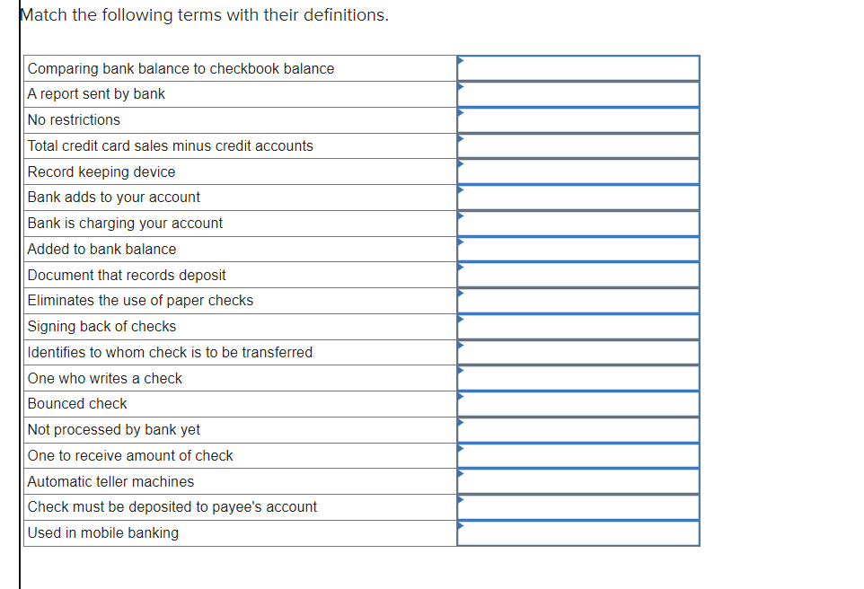 Solved Match the following terms with their definitions. | Chegg.com Solved Match the following terms with their definitions. | Chegg.com