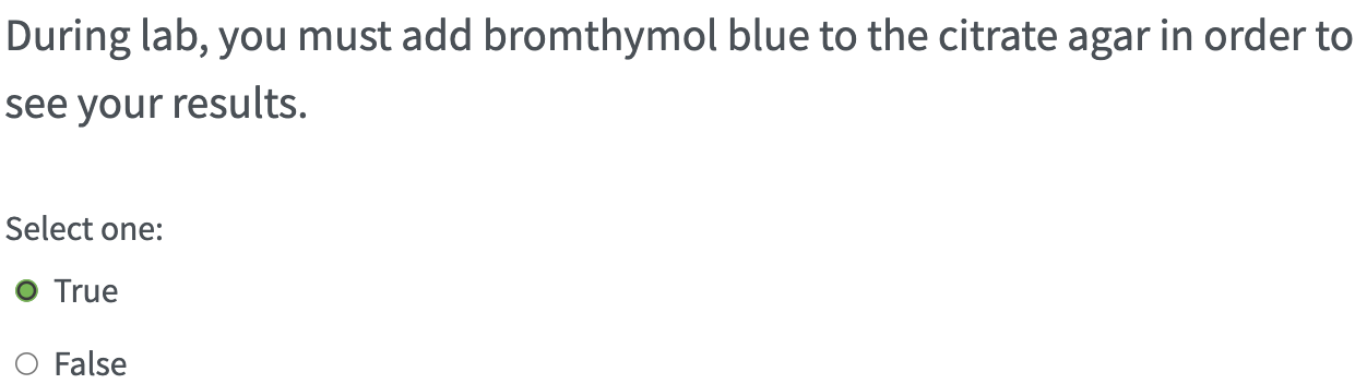 Solved During lab, you must add bromthymol blue to the | Chegg.com