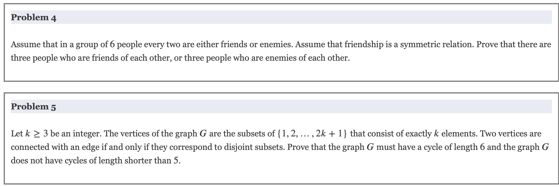 Solved Problem 4 Assume that in a group of 6 people every | Chegg.com