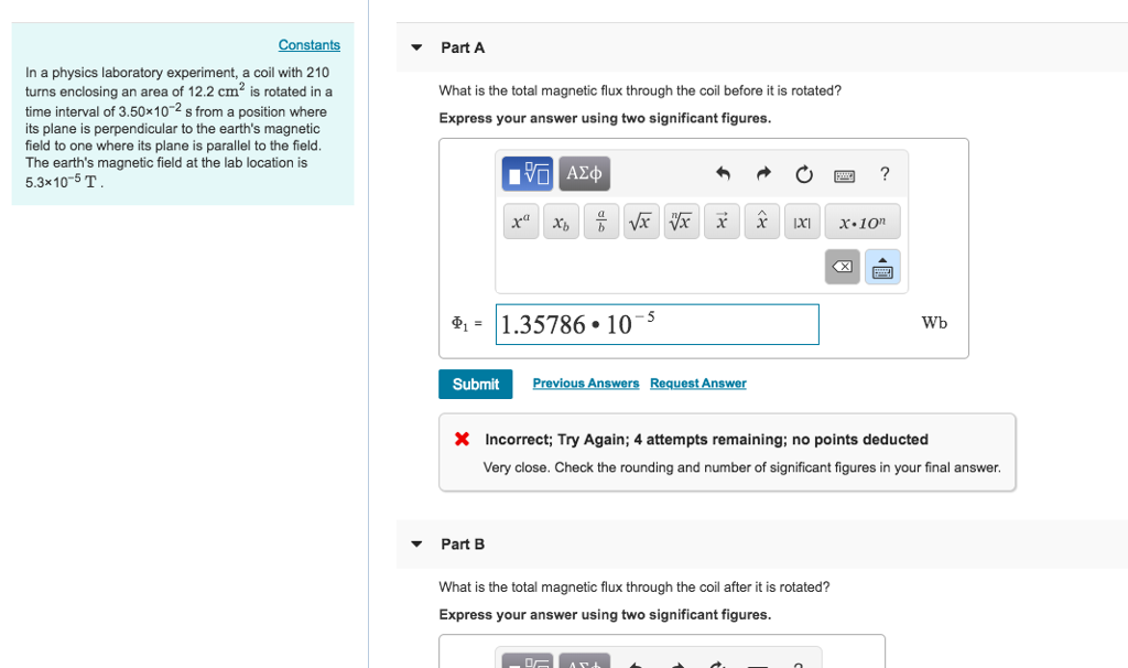 Solved Constants Part A In a physics laboratory | Chegg.com