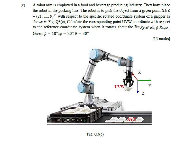 Solved (d) Fig. Q3(d) shows a landmine detecting robot. | Chegg.com
