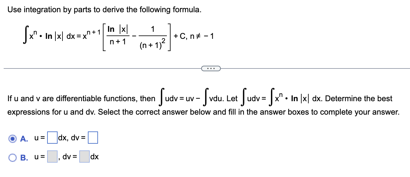 Solved Use integration by parts to derive the following | Chegg.com