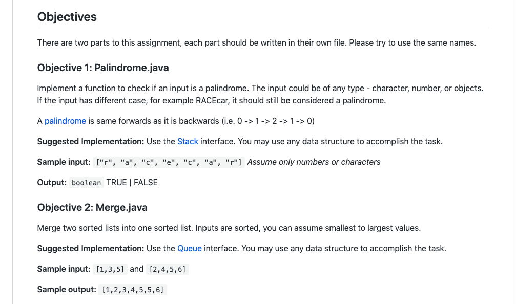 Solved Objectives Two Parts Assignment Part Written File Please Try Use Names Objective 1
