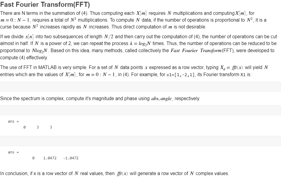 Solved Fast Fourier Transform(FFT) There are N terms in the | Chegg.com