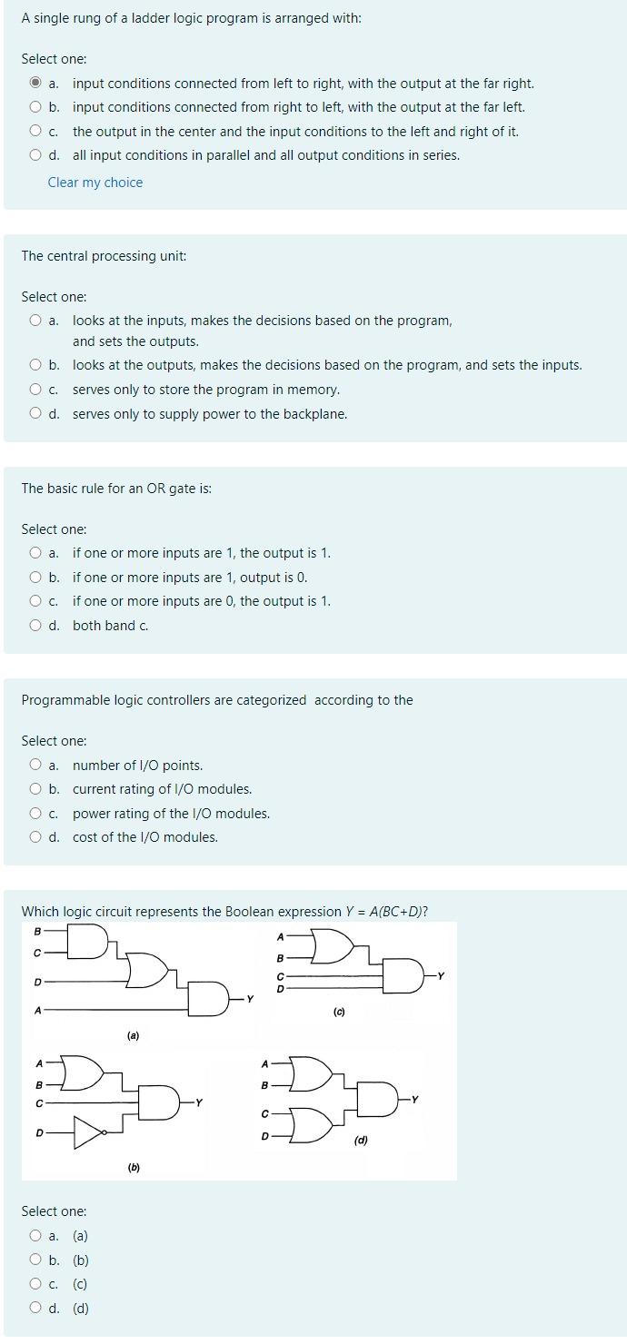 Solved A Single Rung Of A Ladder Logic Program Is Arranged 