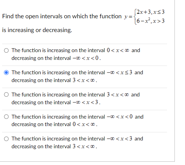 Solved Find the open intervals on which the function | Chegg.com