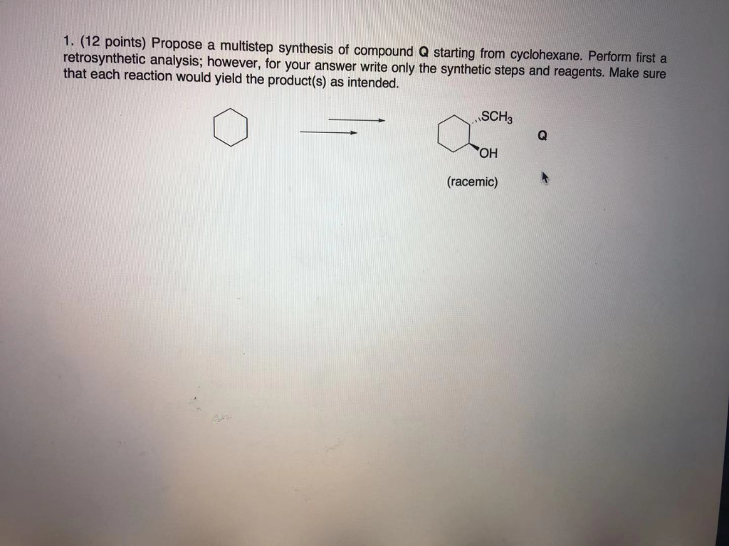 Solved 1. (12 points) Propose a multistep synthesis of | Chegg.com