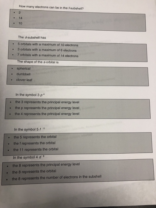 Solved How many electrons can be in the f-subshell? . 14 . | Chegg.com