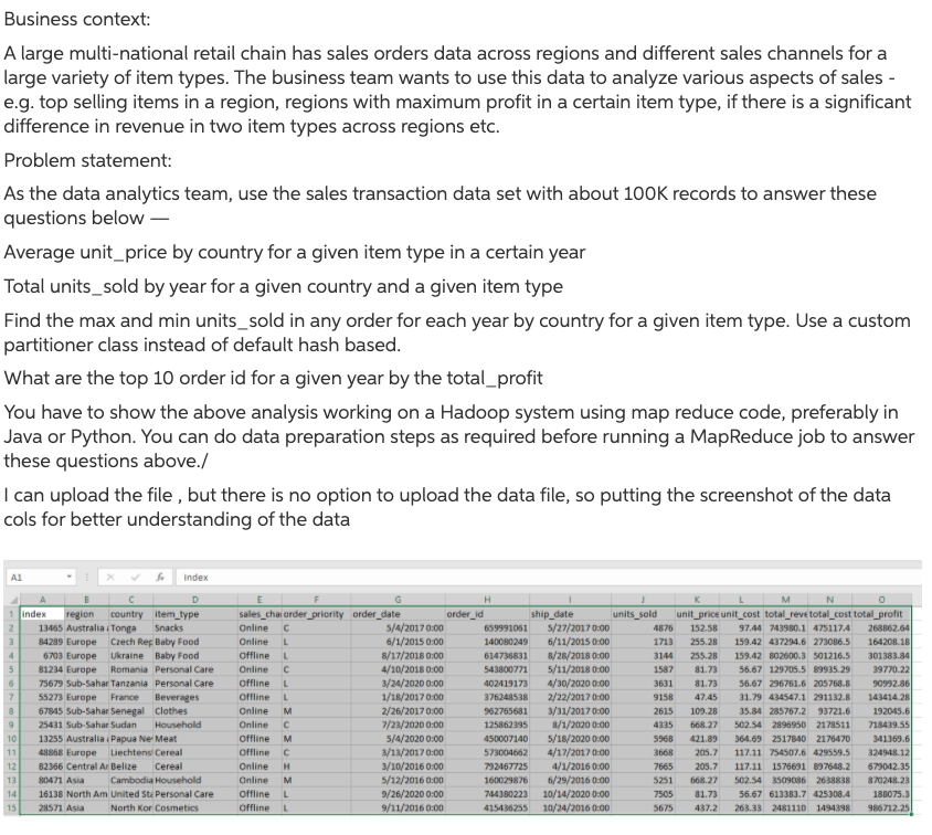 Solved Big Data Systems - Hadoop Based on Hadoop platform, | Chegg.com