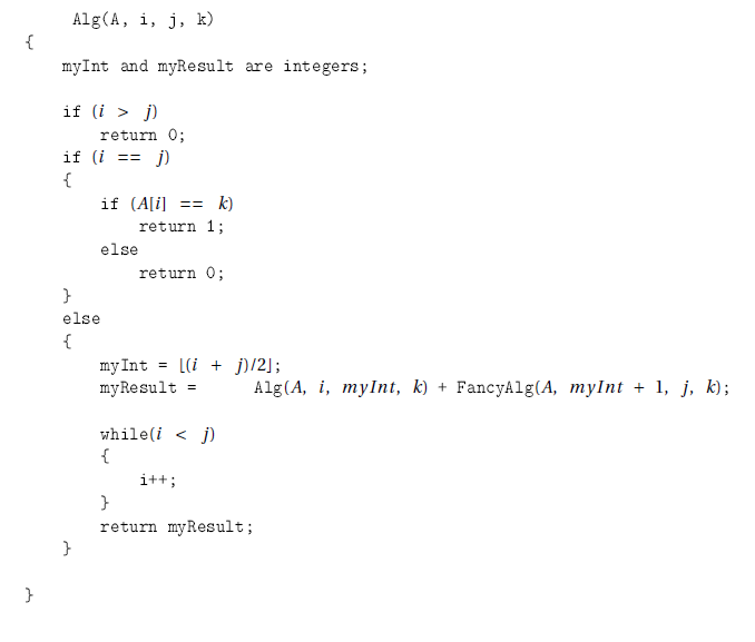Solved Algorithm Analysis recursive function analize take 4 | Chegg.com