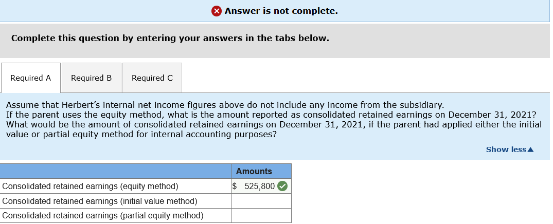 Please Answer every part!! Herbert, Inc., acquired | Chegg.com