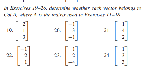 Solved In Exercises 19–26, determine whether each vector | Chegg.com