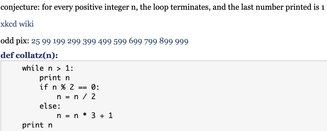 Solved conjecture: for every positive integer n, the loop | Chegg.com