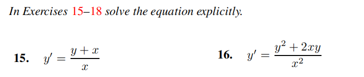 Solved In Exercises 15–18 solve the equation explicitly. y + | Chegg.com