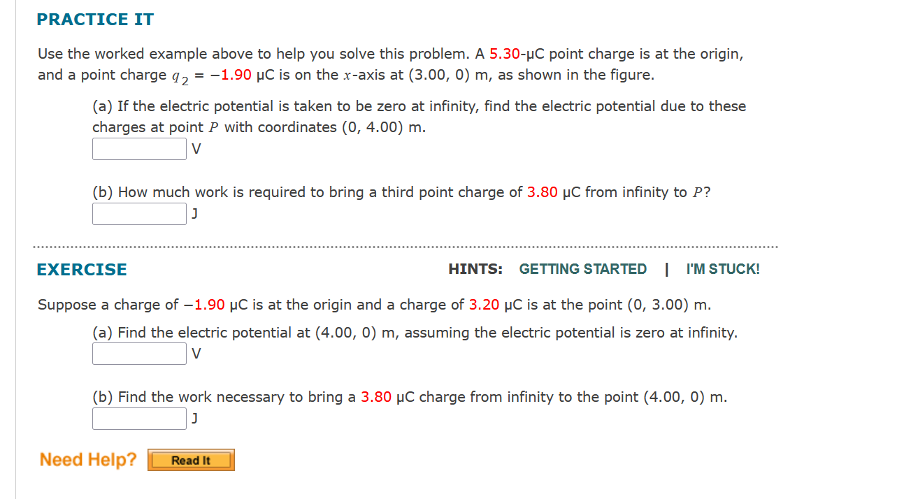 Solved The electric potential at point P due to the point | Chegg.com