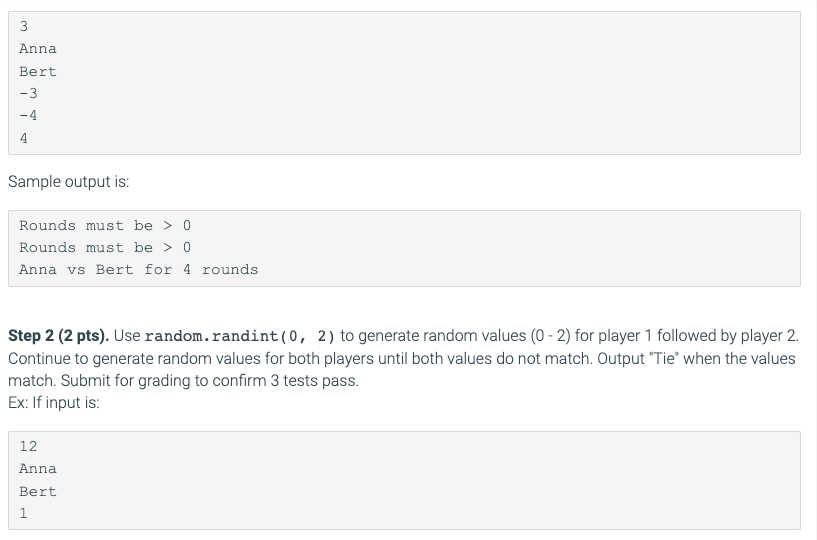 Solved Sample output is:import random ROCK=0 4 PAPER =1 | Chegg.com
