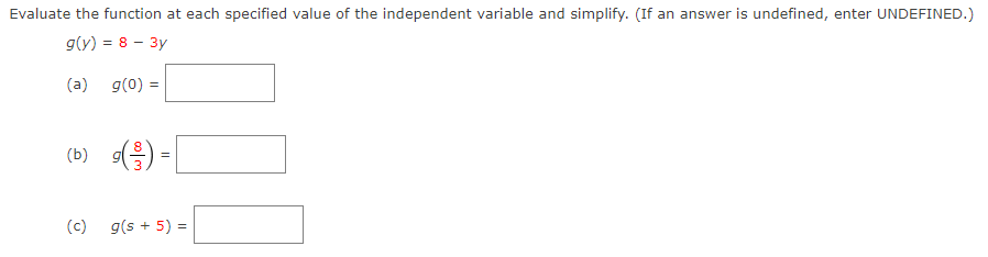 Solved Evaluate The Function At Each Specified Value Of The
