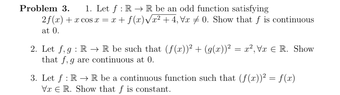 Solved Problem 3 1 Let F R→r Be An Odd Function Satisfying