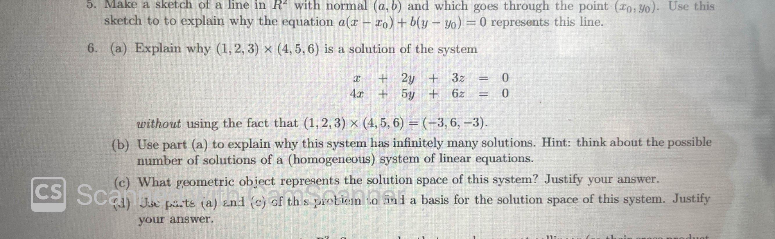 Solved 5. Make a sketch of a line in R² with normal (a, b) | Chegg.com