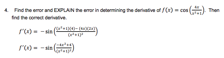 Solved 4. Find the error and EXPLAIN the error in | Chegg.com
