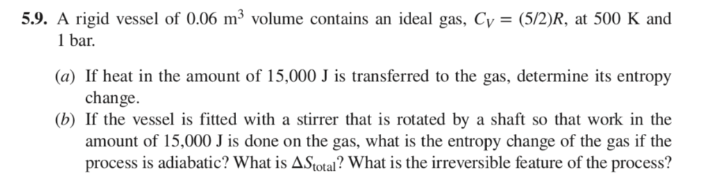 Solved 5.9. A rigid vessel of 0.06 m3 volume contains an | Chegg.com