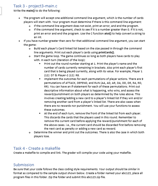 Solved Game Description Overview The project is to create a | Chegg.com