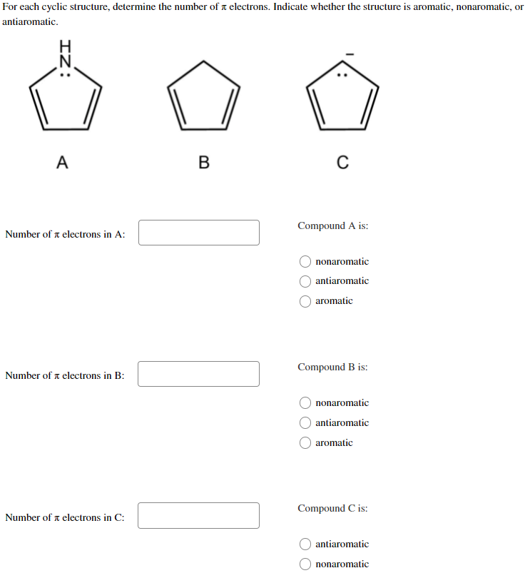 Solved For each cyclic structure, determine the number of | Chegg.com